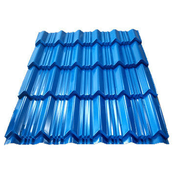 RAL5005 Single Blue AZ100 Pre-Painted Galvalume Steel Metal Roof Tile ...