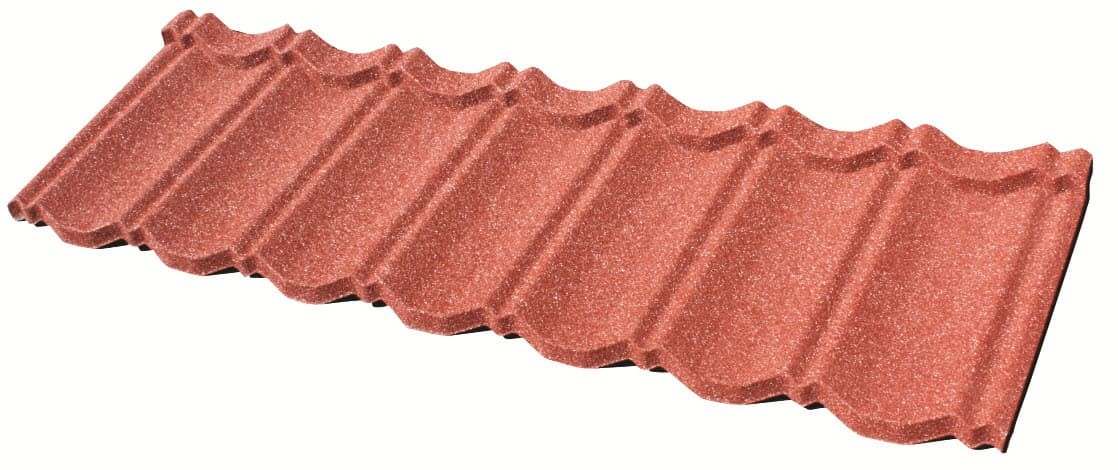 0.35mm Beige Red Color Stone Coated Aluzinc Metal Roofing Sheets Bond ...