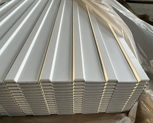 Z180 Off White/ Frost White PPGI Sheet Trapezoidal Metal Roof And ...